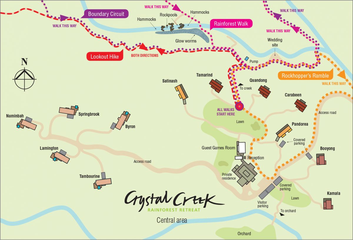 Private walking tracks and rainforest hikes, on the border of ...